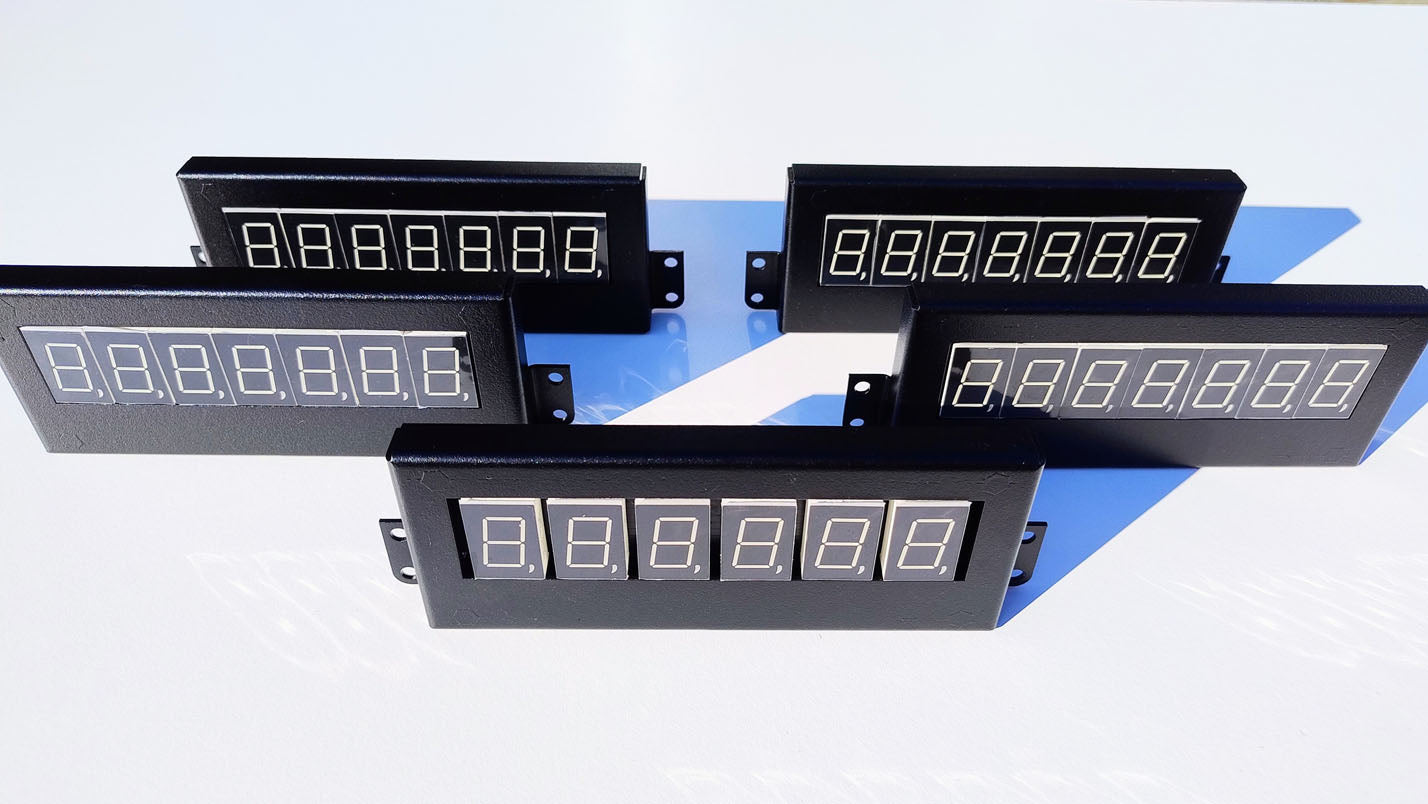Set of 5 Bally Stern 7 Digit LED Display With Steel Mounting Frame AS ...