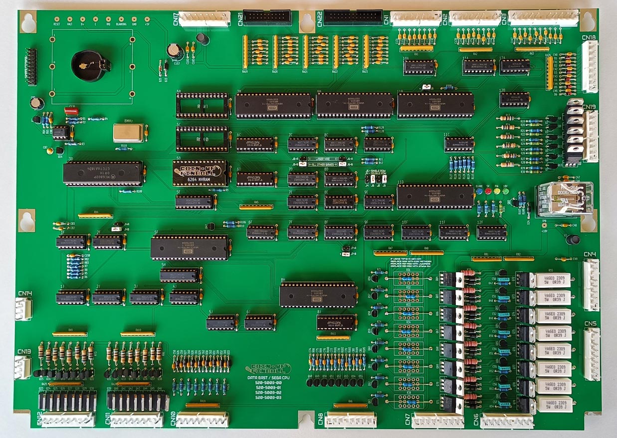 Data East / Sega Pinball CPU / MPU Board 520-5003-00 / 520-5003-01 / 5 ...