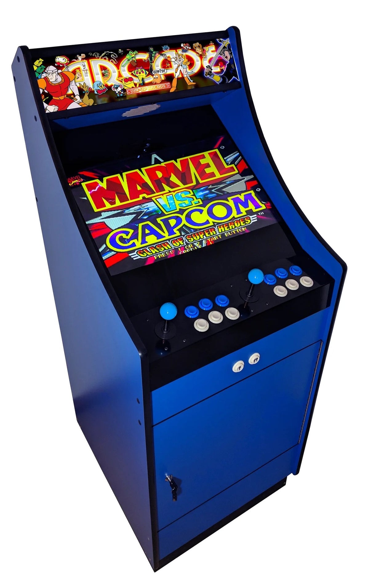 ARCADE LOWBOY CABINET - BLUE – Coin-Up Pinball